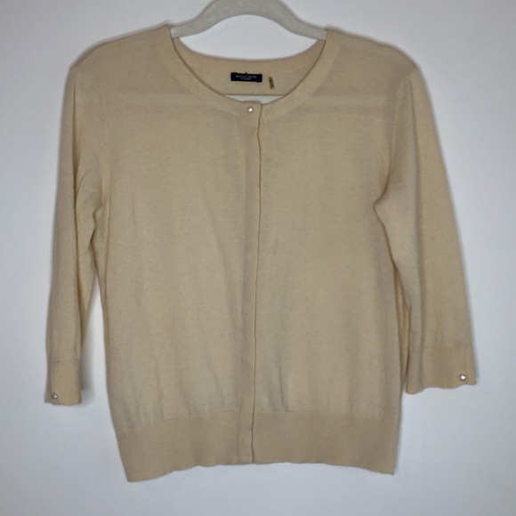 Magaschoni | Sweaters | Magaschoni Cream Cashmere Cardigan Size S ...